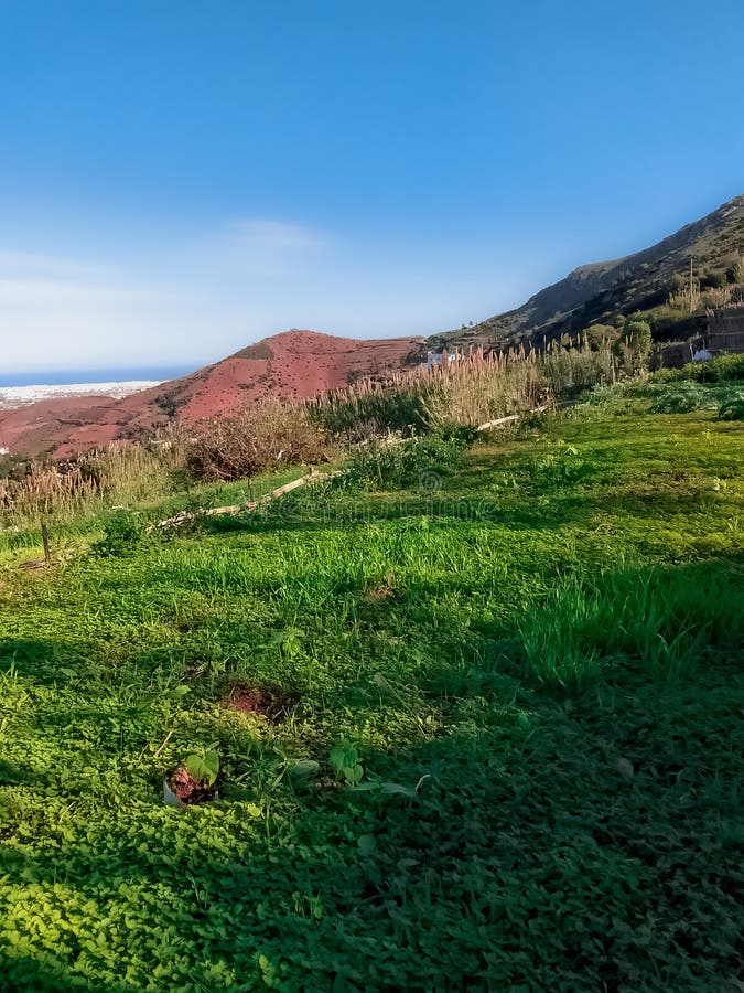 Nature Land with Mountain View Stock Photo - Image of natural, manor ...