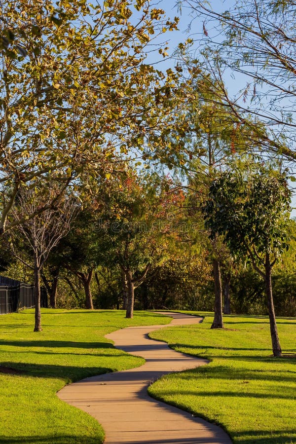 Nature Landscape of a Community Stock Photo - Image of park, people ...