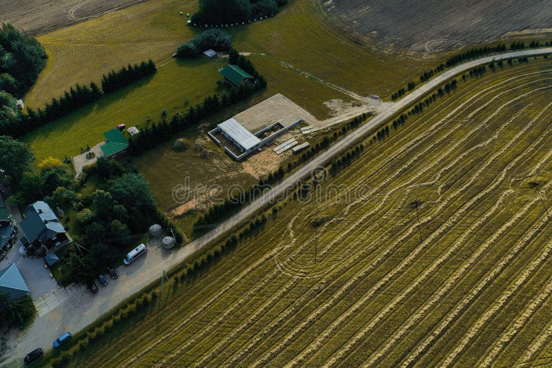 Nature Landscape Filmed from Above Stock Image - Image of drone, wheat ...