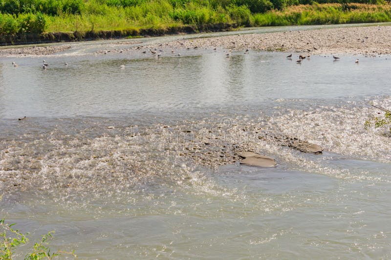 Nature Landscape - Mountain River and Shore Line Stock Photo - Image of ...