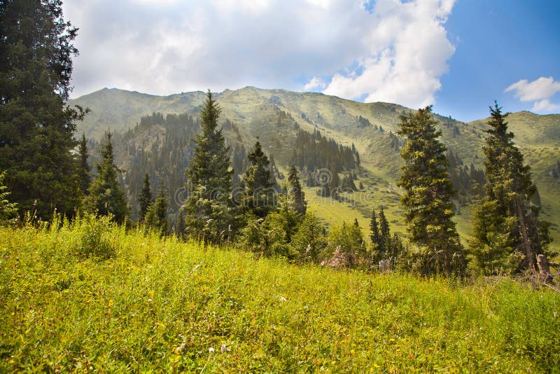 Nature Landscape Mountains Central Asia Stock Image - Image of cloud ...
