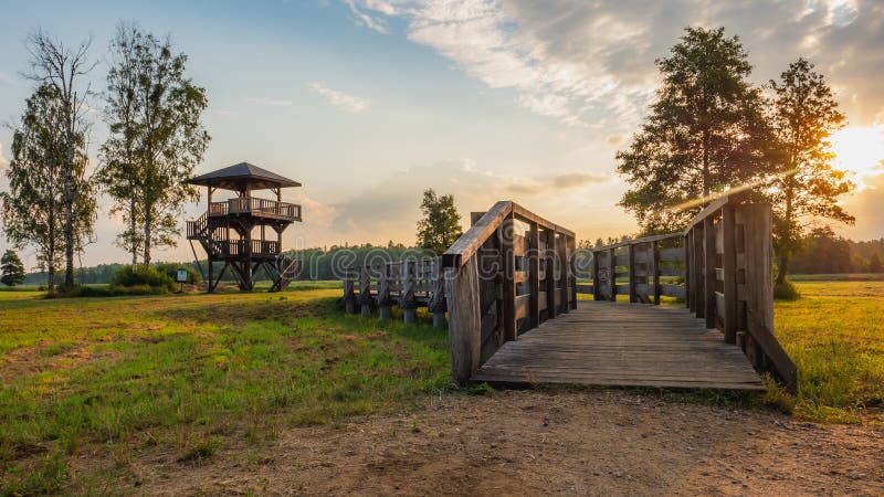Nature Landscape Observation Point Stock Photo - Image of ladder ...