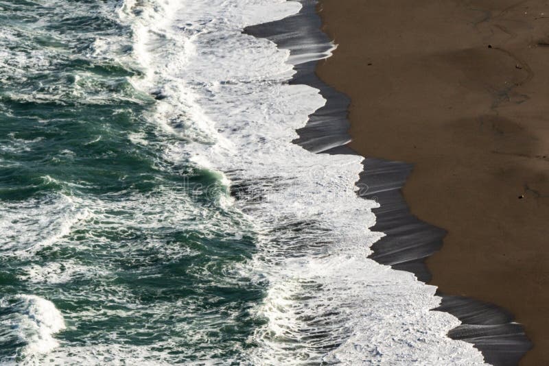 Nature Landscape with Ocean Waves Along a Sandy Beach Stock Image ...