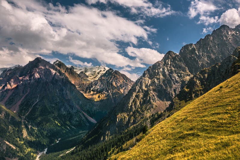 Nature Landscape Rocky Mountains Central Asia Stock Photo - Image of ...