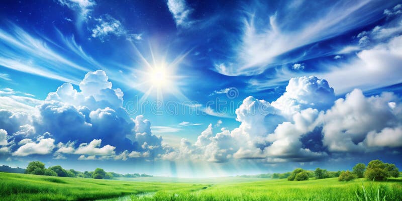 Nature Landscape Sky Background Stock Illustration - Illustration of ...