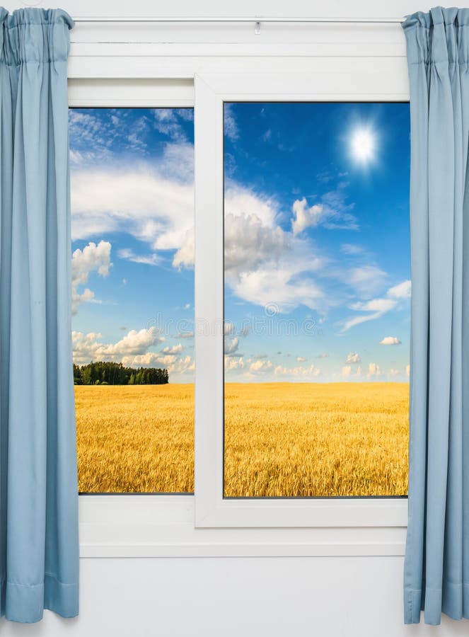 A Beautiful View from the Window Stock Photo - Image of inside, nature ...