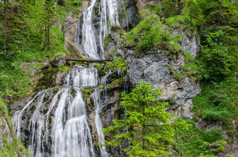 Nature Landscape with Waterfall Stock Image - Image of spring, outdoor ...