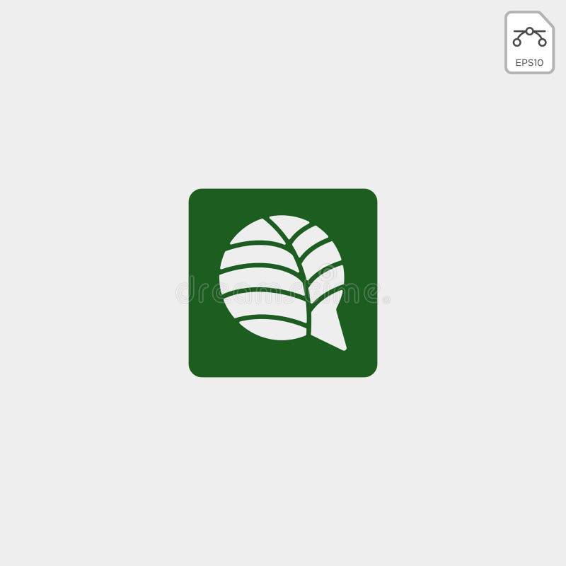 Nature or Leaf Chat Message Logo Template Vector Illustration Stock ...