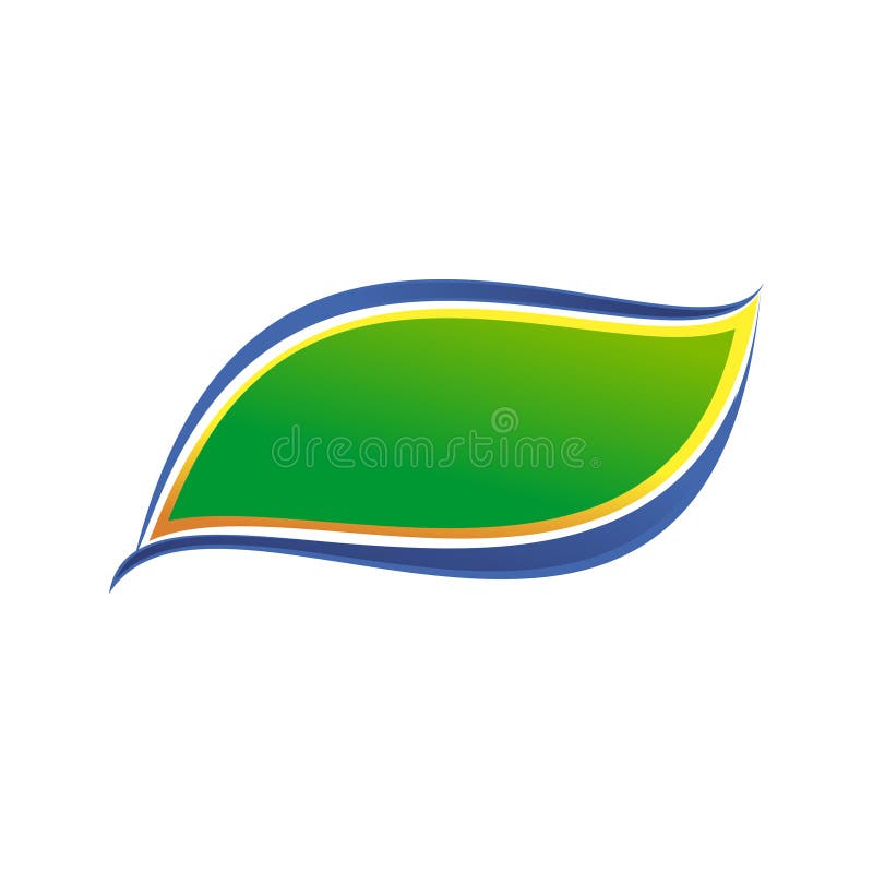 Nature Leaf Farm Label Blue Green Graphic Design Stock Illustration ...