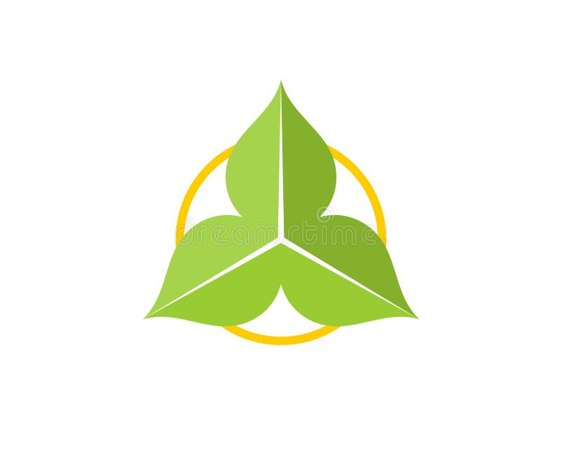 Nature Leaf with Triangle Shape Logo Stock Illustration - Illustration ...