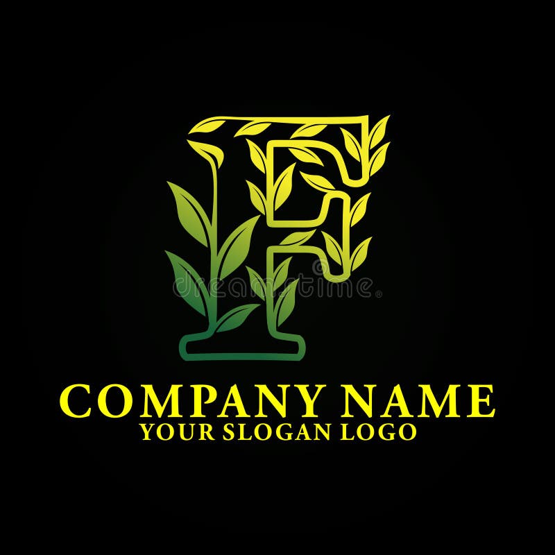 NATURE_LETTER_F stock illustration. Illustration of font - 133227457