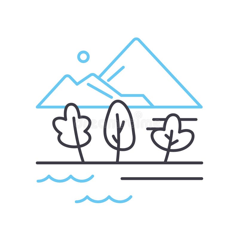 Nature Line Icon, Outline Symbol, Vector Illustration, Concept Sign ...