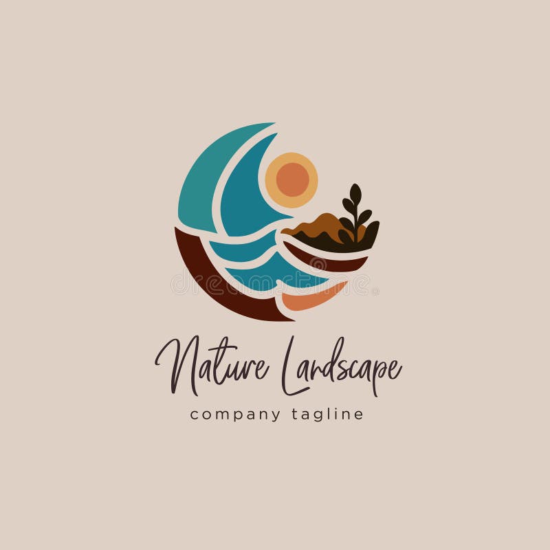 Nature Logo Design Template. Vector Illustration of Nature Logo Design ...