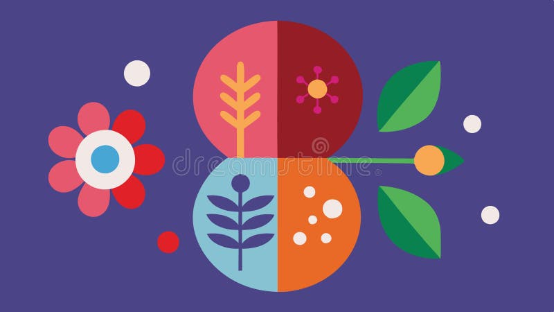 Nature Meets Science Create a Split Image Showcasing Natural Elements ...