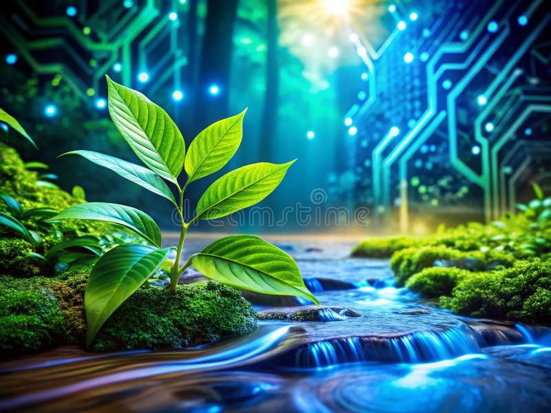 Nature Meets Technology an Intriguing Double Exposure of a Circuit ...