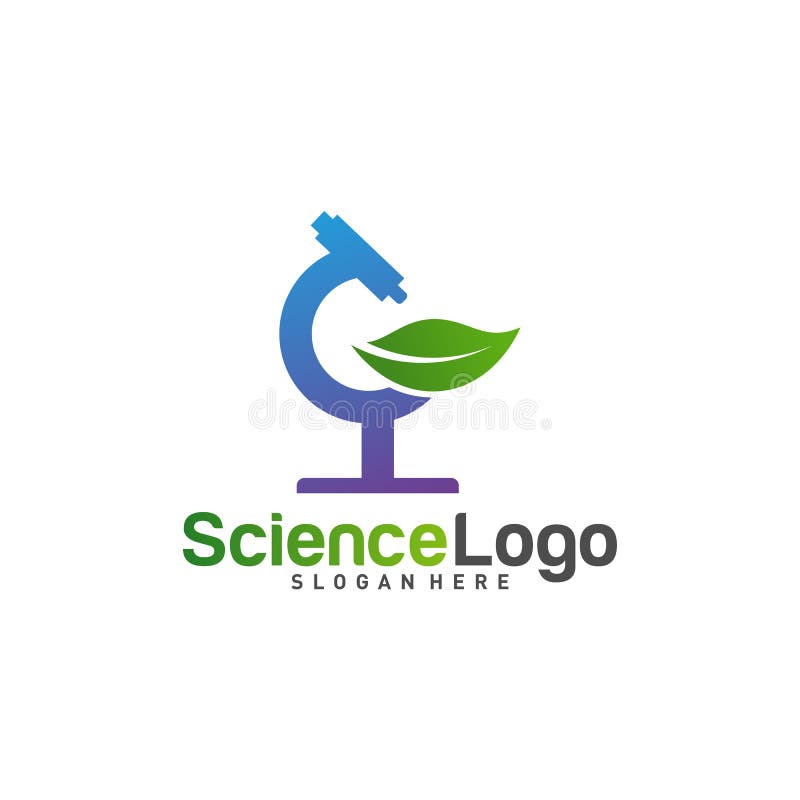 Nature Microscope Icon Logo Concept Vector. Creative Microscope with ...