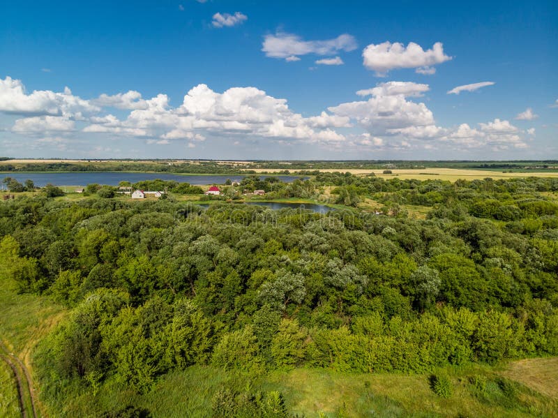 Nature of Middle Russia in Rural Areas Stock Photo - Image of cloud ...