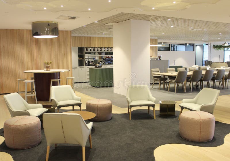 Nature Modern Co Working Space Office Interior with Gray Sofa,white ...