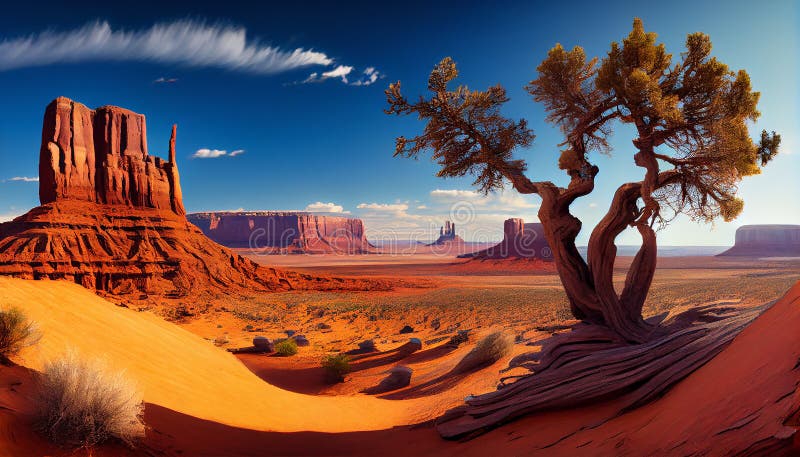 Nature Monument Valley Sandstone Rock Eroded Beautifully ,generative AI ...