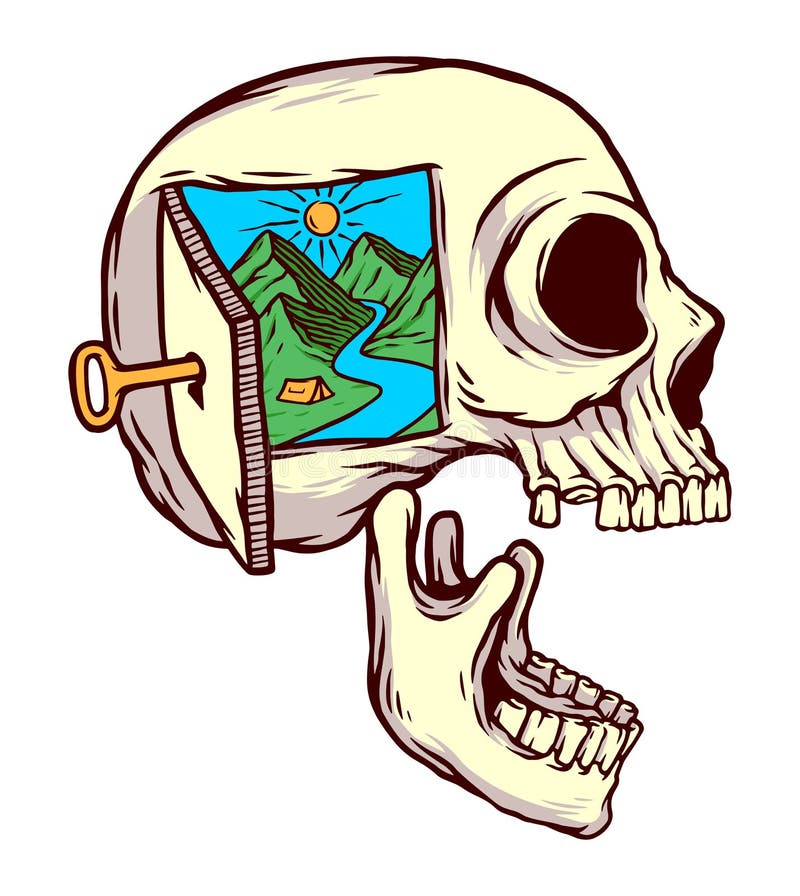 Nature is My Mind Vector Illustration Stock Vector - Illustration of ...