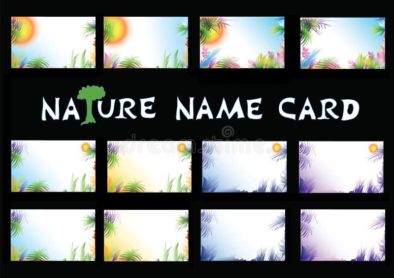 Nature name card stock vector. Illustration of blue, view - 14600097