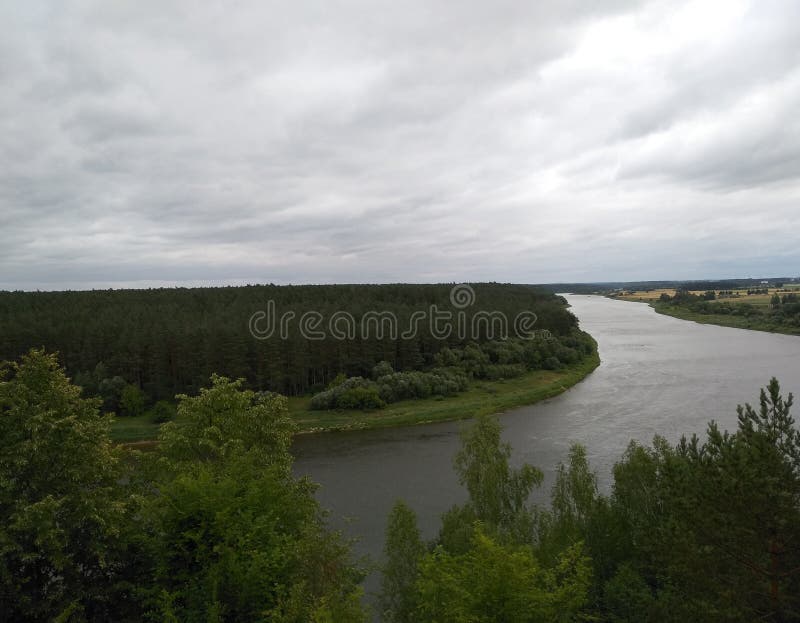 Nature Nemunas river stock image. Image of lithuania - 151474157