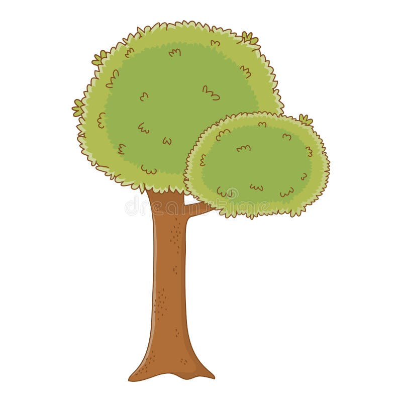 Nature Outdoor Tree Environment Cartoon Stock Vector - Illustration of ...