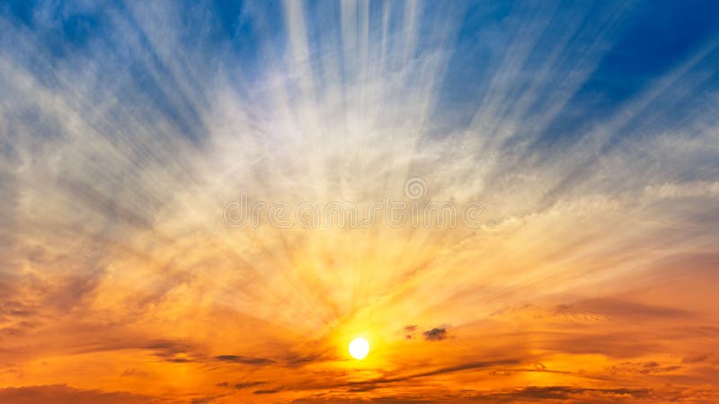 Different Day Times. Early Morning Sunrise and Sunset, Noon and Dusk ...