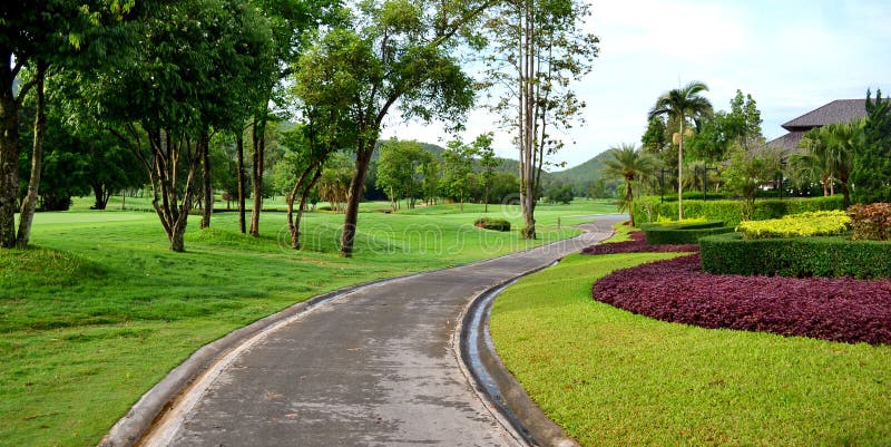 Path on a resort stock photo. Image of summer, masion, room - 192898