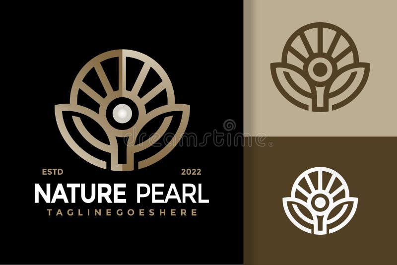 Nature Pearl Jewelry Logo Design Vector Illustration Template Stock ...