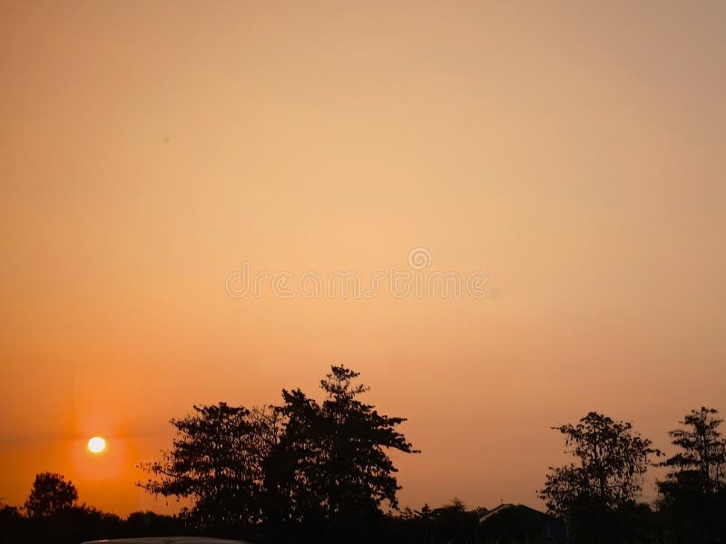 Dramatic View of Sunset at Trans Java Highway Stock Image - Image of ...
