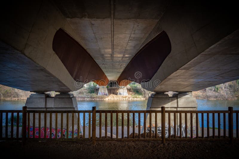 Rivera Del Rio with Spanish Vegetation Stock Photo - Image of blue ...