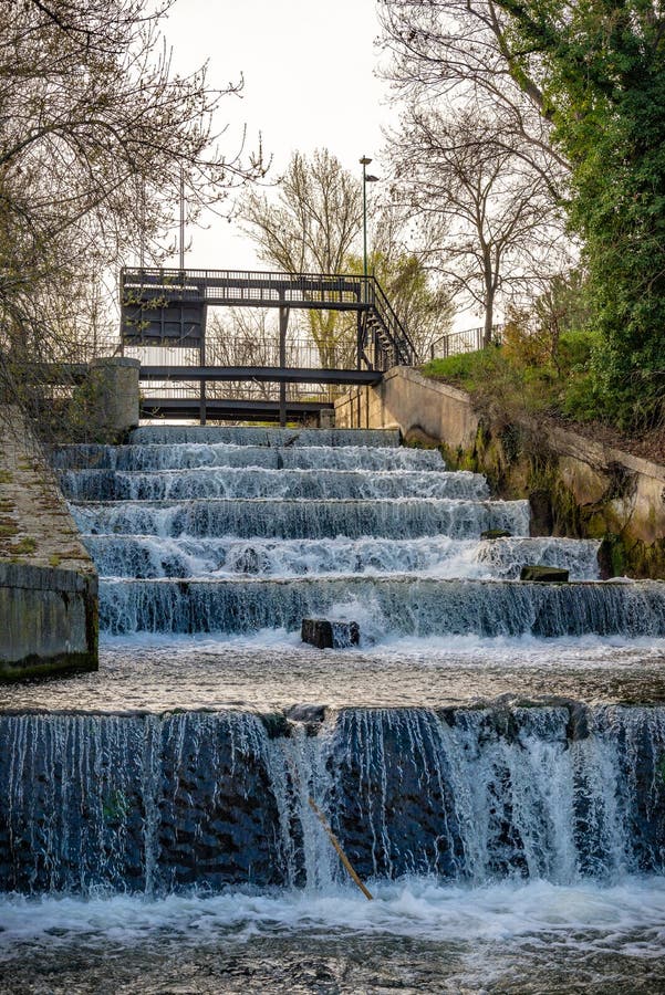 Rivera Del Rio with Spanish Vegetation Stock Image - Image of lake ...