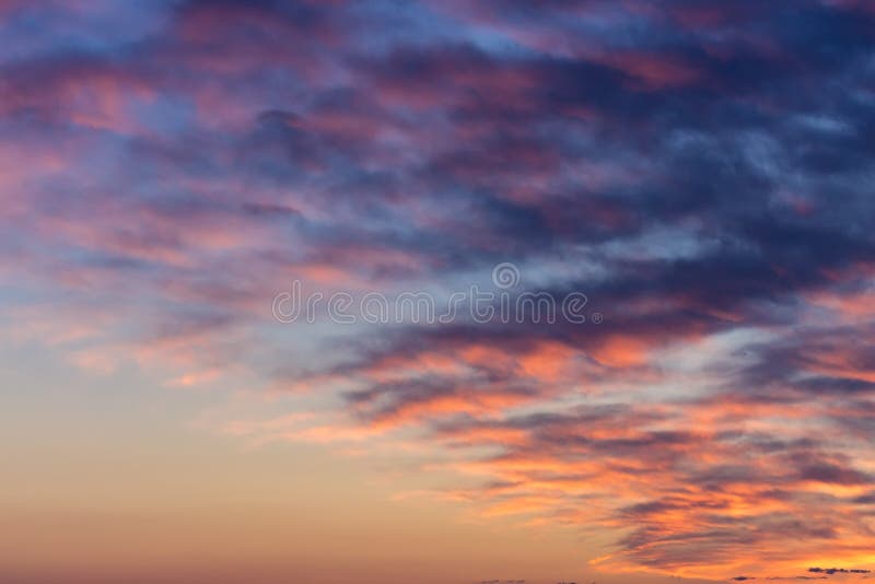 Bright Colors of the Evening Sky Stock Image - Image of pattern ...