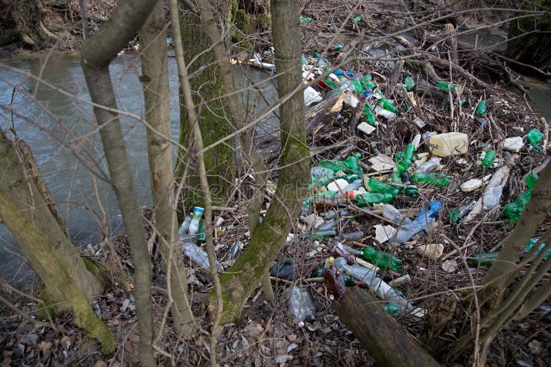 Nature Pollution Of Plastic Bottles Stock Photo - Image of biohazard ...