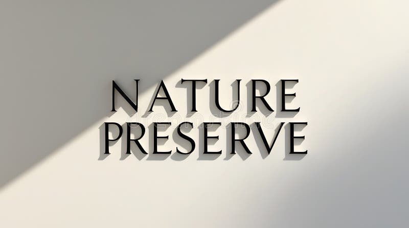 A Nature Preserve Sign Captures Attention with Bold Lettering, Softly ...