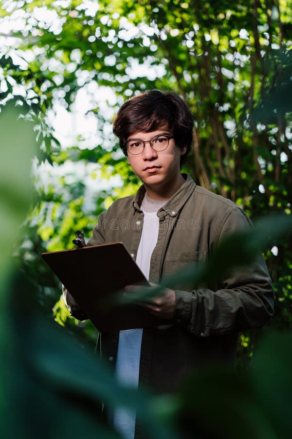 Nature Protection Concept. Male Scientist Looking at the Camera Stock ...