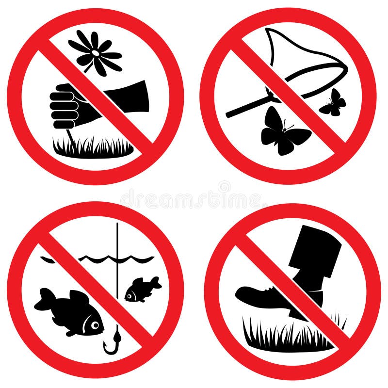 Do Not Pick Flowers Sign Stock Illustrations – 33 Do Not Pick Flowers ...