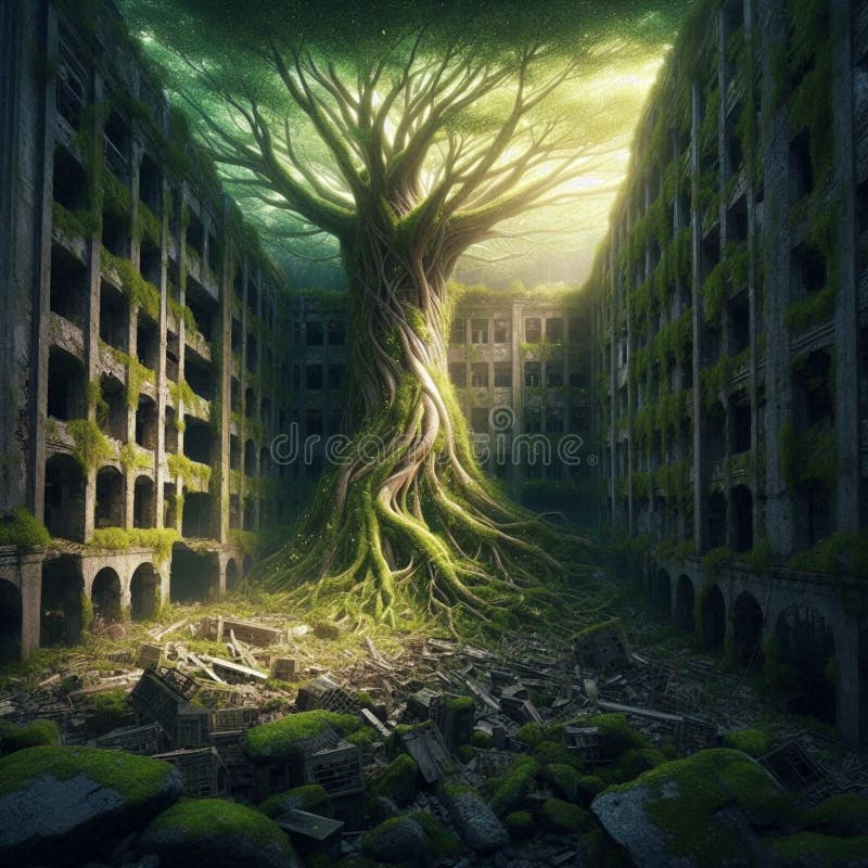 Nature Reclaims Abandoned Urban Jungle Scene Stock Photos - Free ...