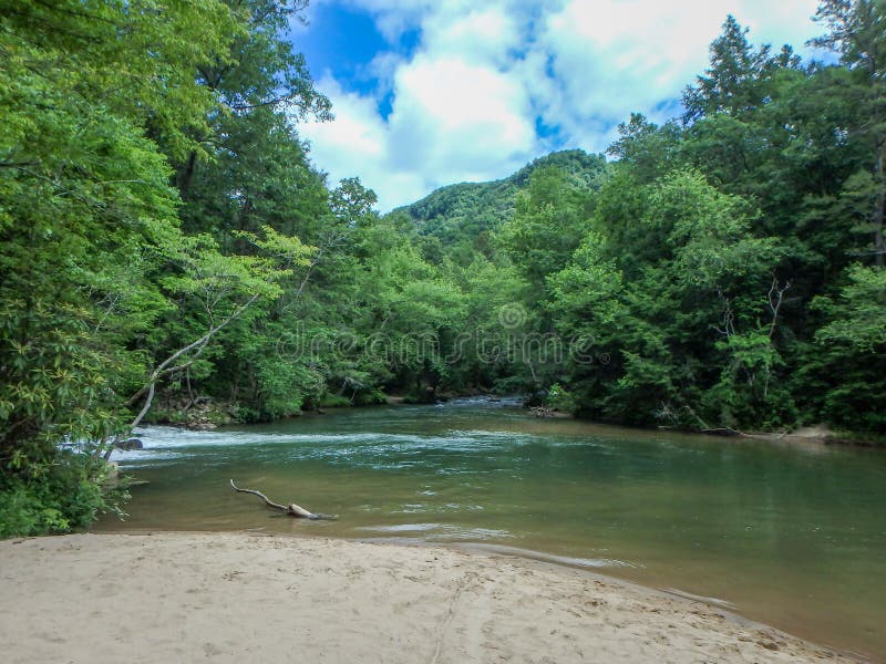 Nature River Scenes at Broad River in Blue Ridge Mountains Stock Image ...