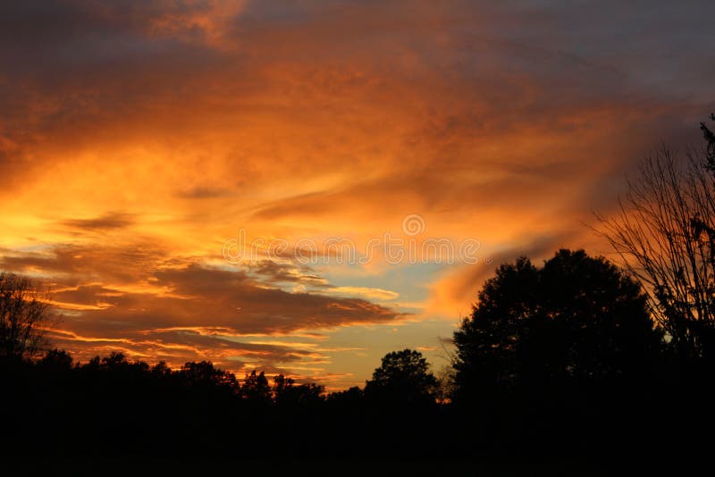 Nature`s Beautiful Evening Canvas Stock Image - Image of evening ...