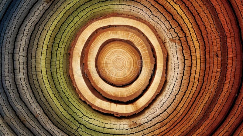 Nature S Chronicles: Capturing Time in Tree Rings Stock Illustration - Illustration of world ...