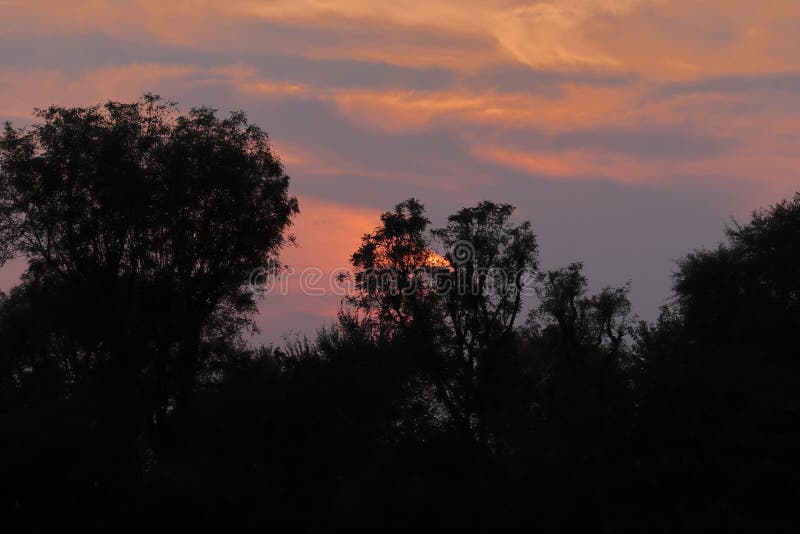 Nature`s Colorful Color after Sunset in the Evening Stock Image - Image ...