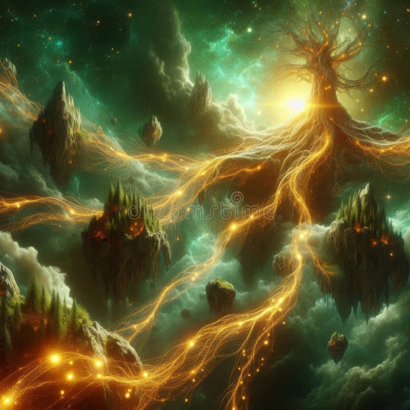 Natureâ€™s Connection To the Universe Stock Illustration - Illustration ...