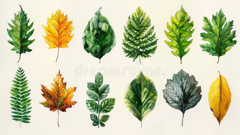 Nature S Diverse Foliage Patterns are Illustrated in a Botanical ...
