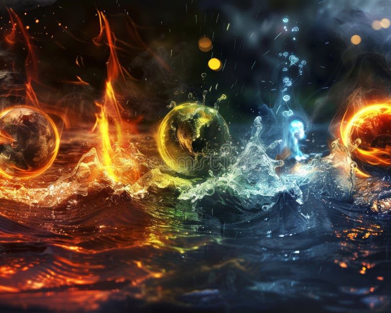 Nature S Five Elements in High Quality Image Air, Water, Fire, Earth ...