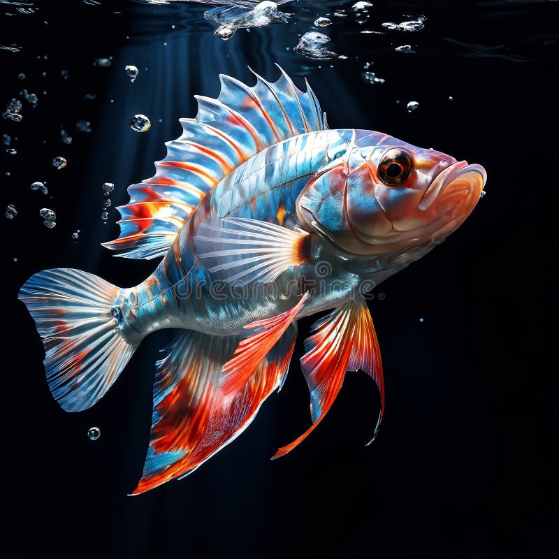 Nature S Flow: Water, Fish, Fluid Serenity Stock Illustration ...