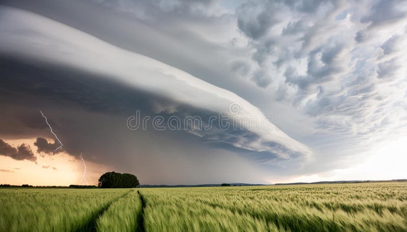 Nature S Fury Unleashed - a Breathtaking Supercell Thunderstorm ...