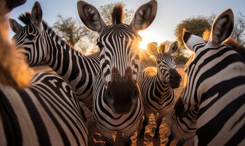 Zebra Selfie: Striped Beauty Strikes a Pose in the African Savannah ...