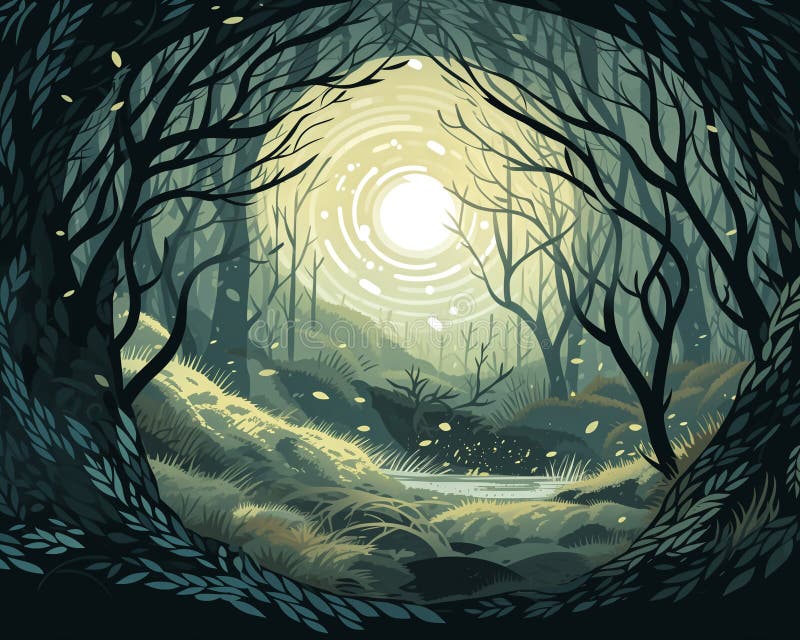 Forest Whispers, the Patterns in the Heart of a Forest Stock ...